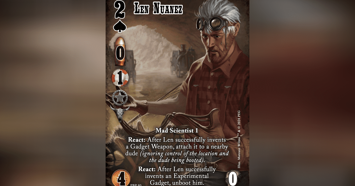 Doomtown: Len Nuanez Promo Card | Board Game | BoardGameGeek