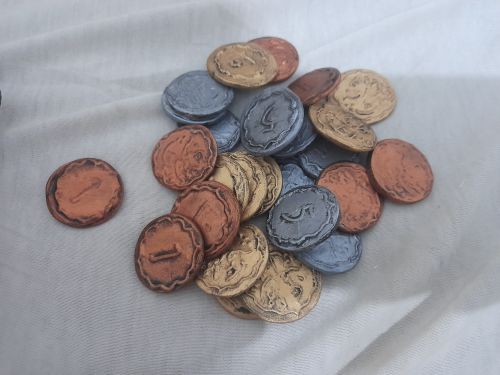 Clay coins and tokens