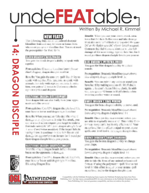 Undefeatable 14: Dragon Disciple | RPG Item | RPGGeek