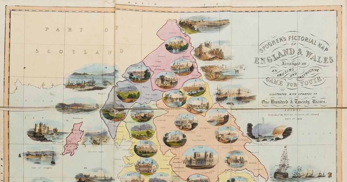 Spooner's Pictorial Map of England & Wales | Board Game | BoardGameGeek