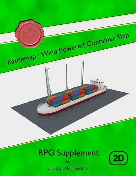 Battlemap: Wind Powered Container Ship | RPG Item | RPGGeek