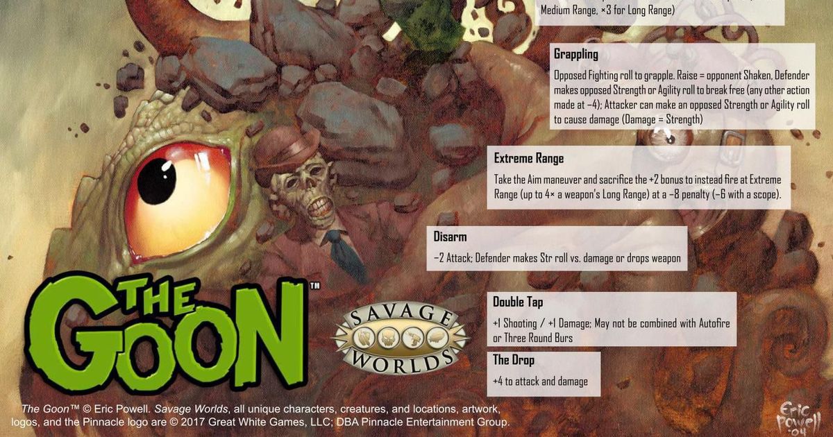 The Goon: Combat Options | RPG Item | RPGGeek