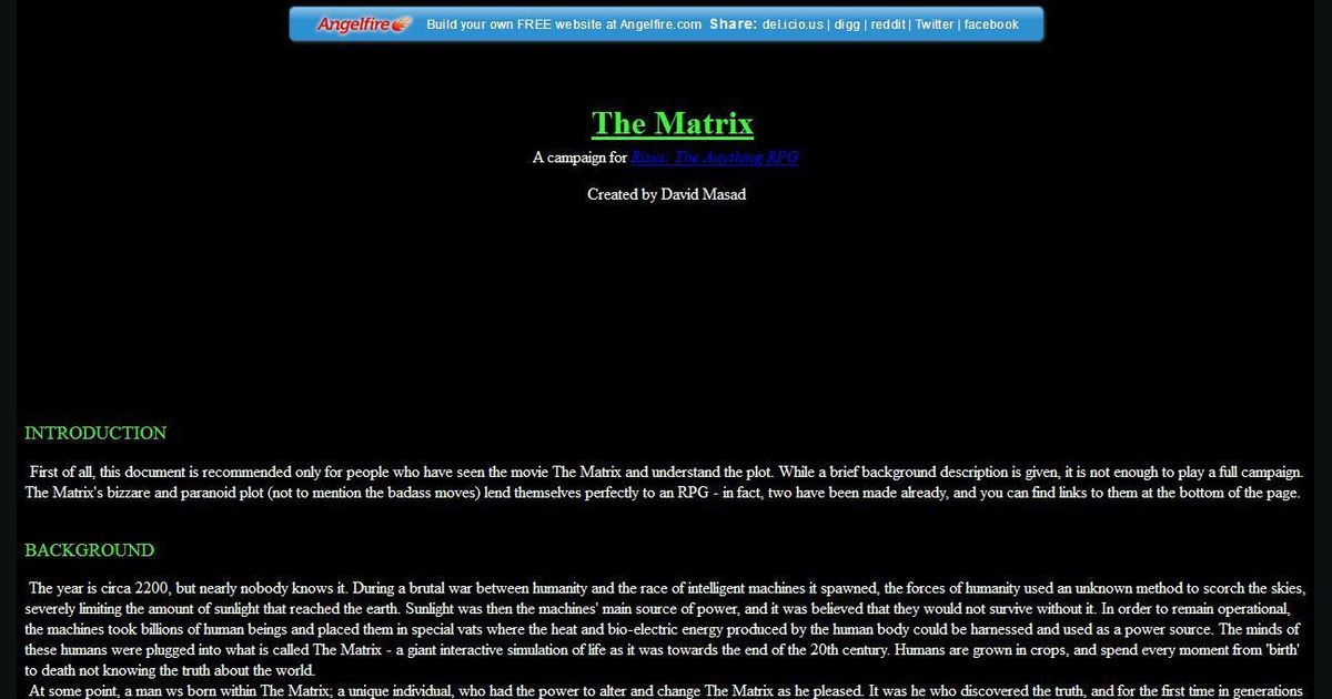 Risus: The Matrix | RPG Item | RPGGeek