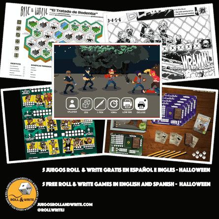 5 Free Roll & Write Games to print in English and Spanish Part 13 ...