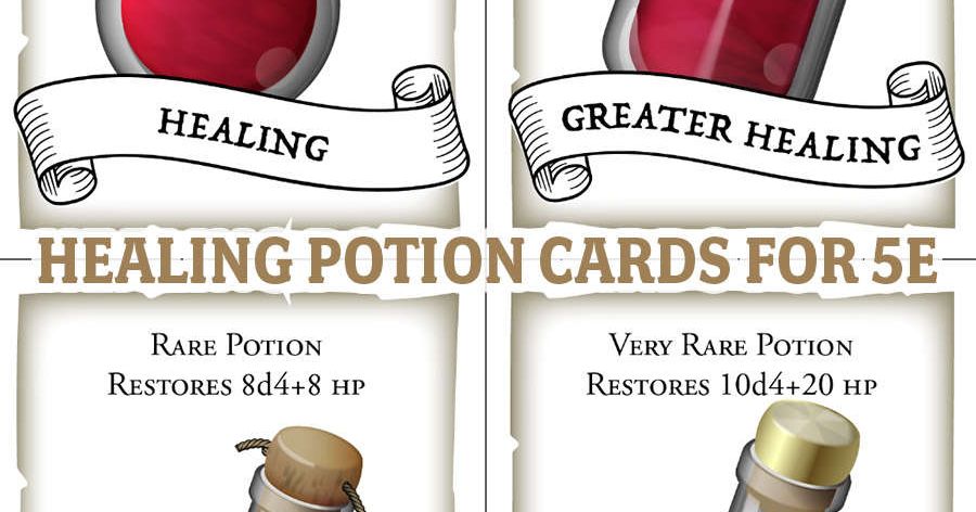 Healing Potion Cards | RPG Item | RPGGeek