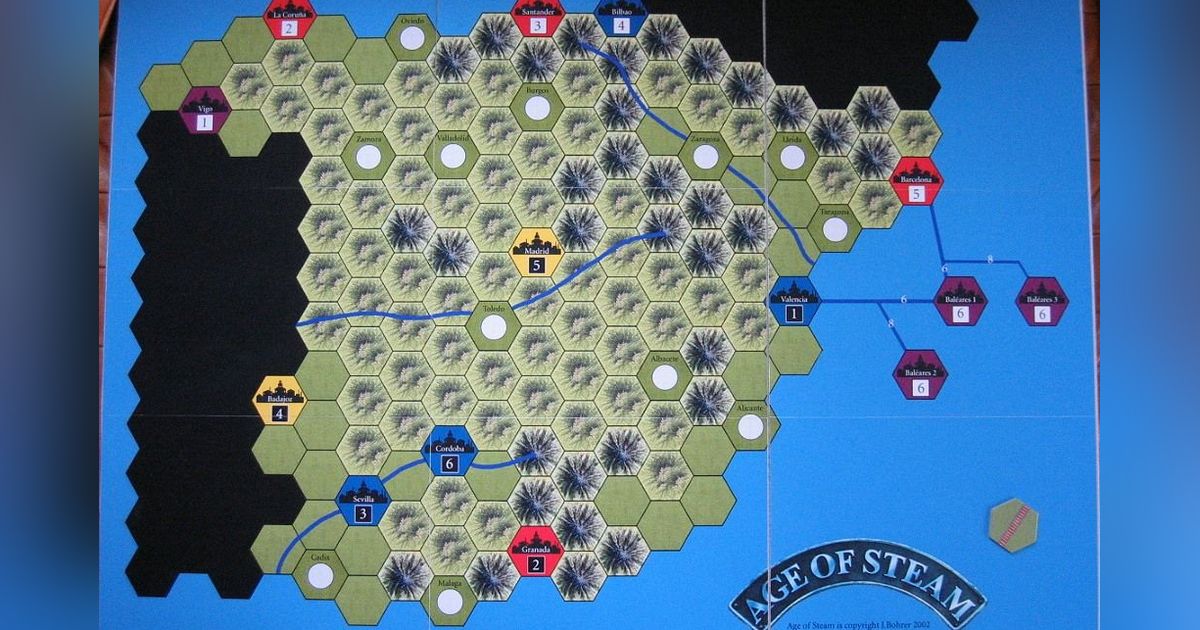 Spain (fan expansion for Age of Steam) | Board Game | BoardGameGeek