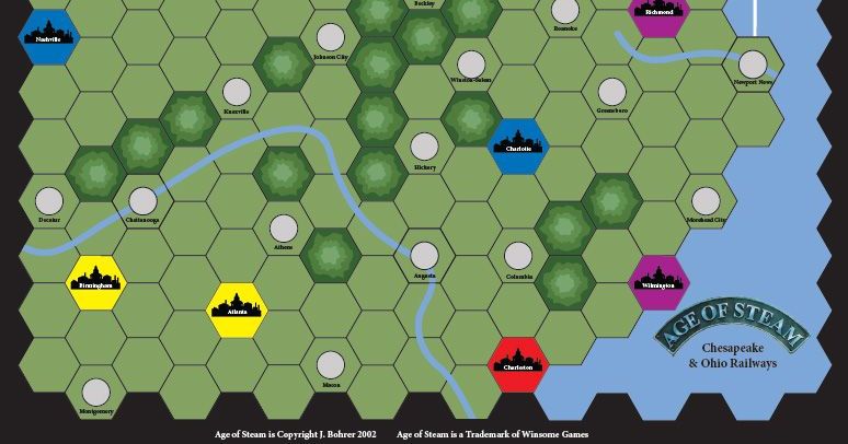 Age of Steam Expansion: Chesapeake & Ohio | Board Game | BoardGameGeek