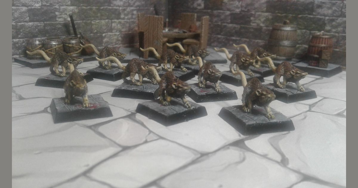 Warhammer Quest: Giant Rats | Painting by numbers