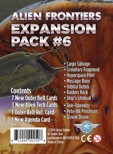 What is this expansion? | Alien Frontiers: Expansion Pack #6