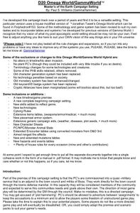 D20 Omega World/GammaWorld: Master's of the Earth Campaign Setting ...