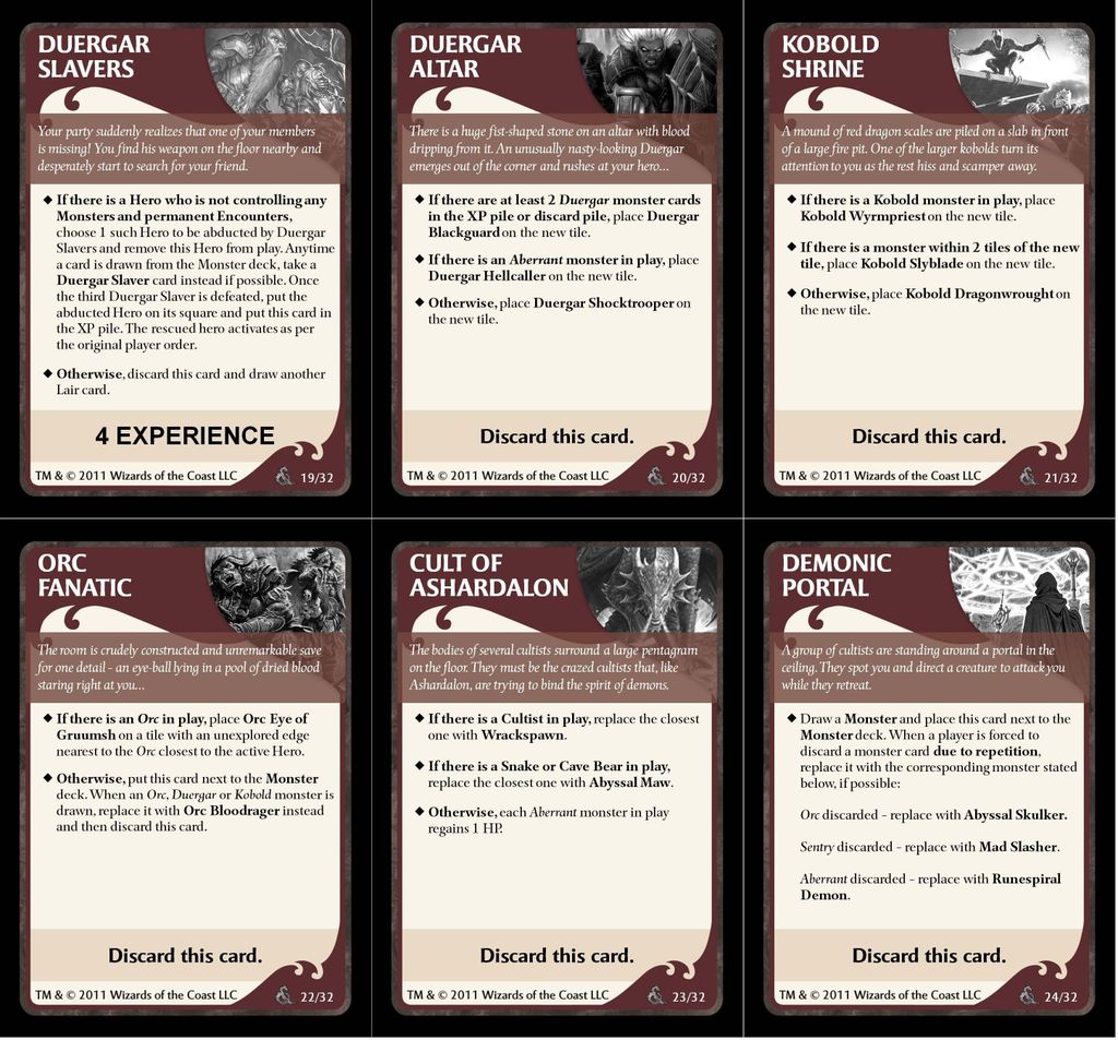 Dungeon Master's Guide - LAIR Encounter Deck for Wrath of Ashardalon | Dungeons & Dragons: Wrath ...