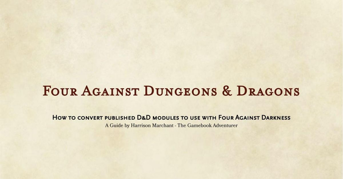 Four Against Dungeons & Dragons | RPG Item | RPGGeek