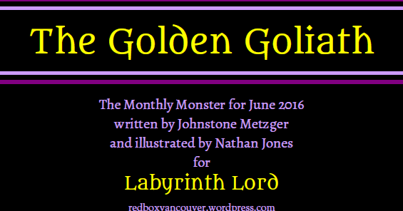 Monthly Monster 16-06LL: The Golden Goliath | RPG Item | RPGGeek