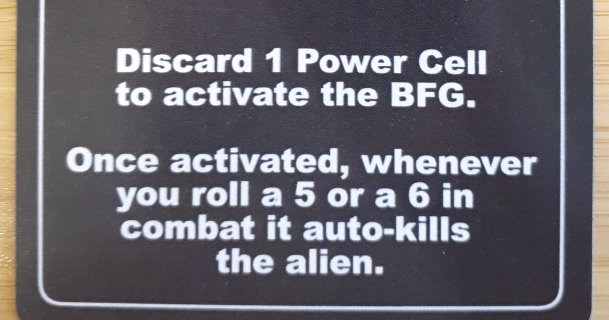 Desolate: BFG Promo Card | Board Game | BoardGameGeek