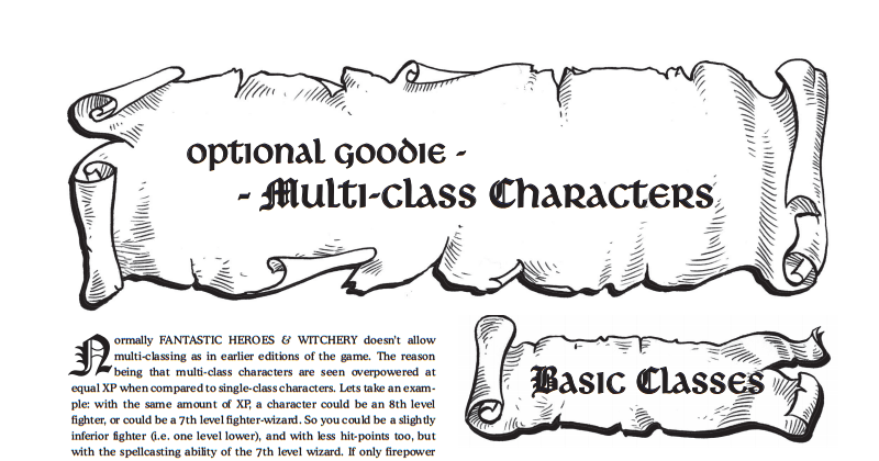 Optional Goodie: Multi-Class Characters | RPG Item | RPGGeek