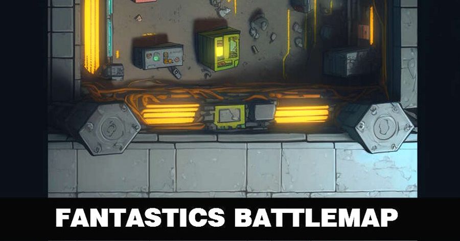 Fantastics Battlemap: Cyberpunk Bank Vault | RPG Item | RPGGeek