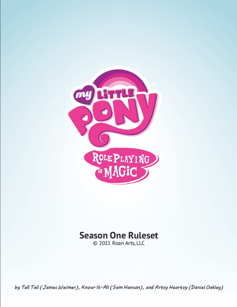 My Little Pony: Roleplaying is Magic (Season One Ruleset) | RPG Item ...