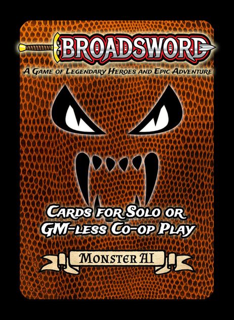 Broadsword Expansion: Cards for Solo or GM-Less Co-Op Play | RPG Item ...
