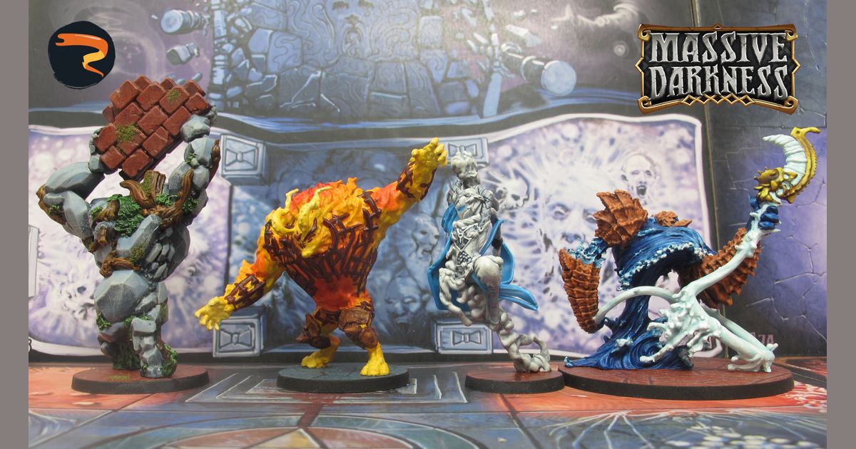 Massive Darkness 2 : Enemy Box – Elementals par Rikku Painting | Projet de peinture de Massive ...