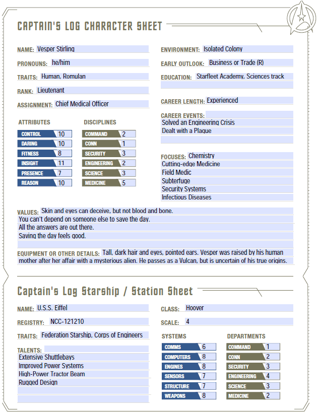 Star Trek Adventures: Captain's Log. PbF DISCUSSION | Star Trek Adventures: Captain's Log Solo ...