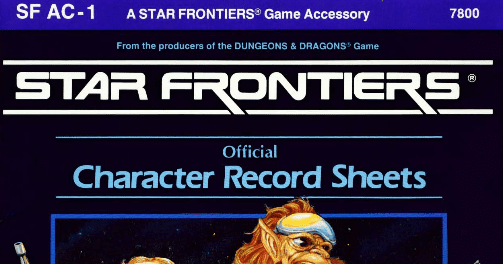 SF AC-1: Star Frontiers Official Character Record Sheets | RPG Item ...