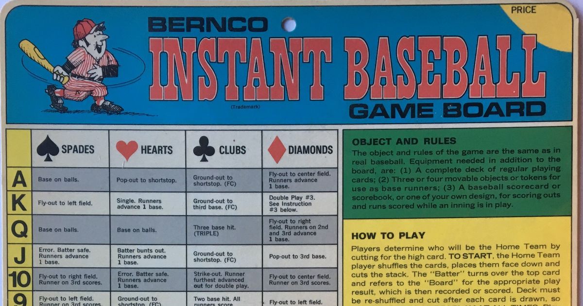 Instant Baseball | Board Game | BoardGameGeek