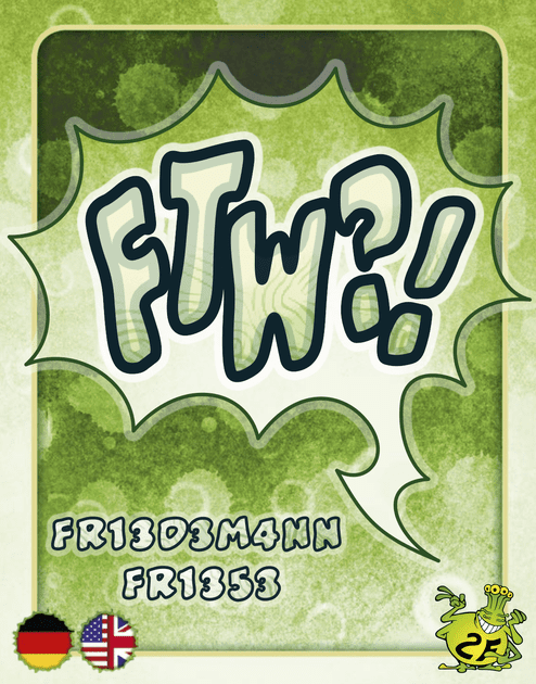 FTW?!, US rules sheet, 2F-Spiele, 2023 | FTW?!