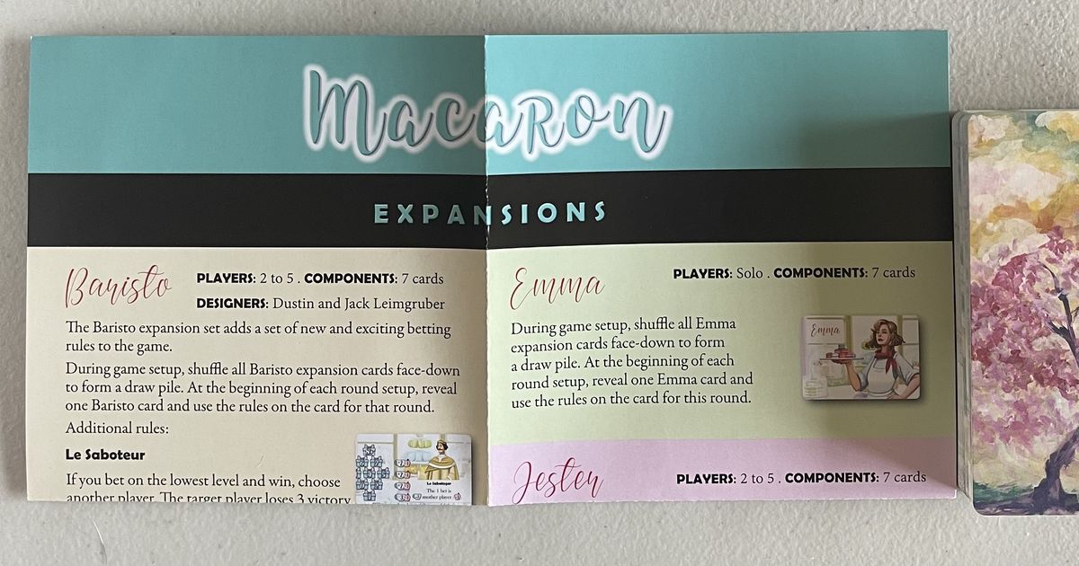 Macaron: Kickstarter Expansion Pack | Board Game | BoardGameGeek
