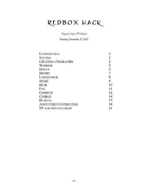 Redbox Hack | RPG Item | RPGGeek