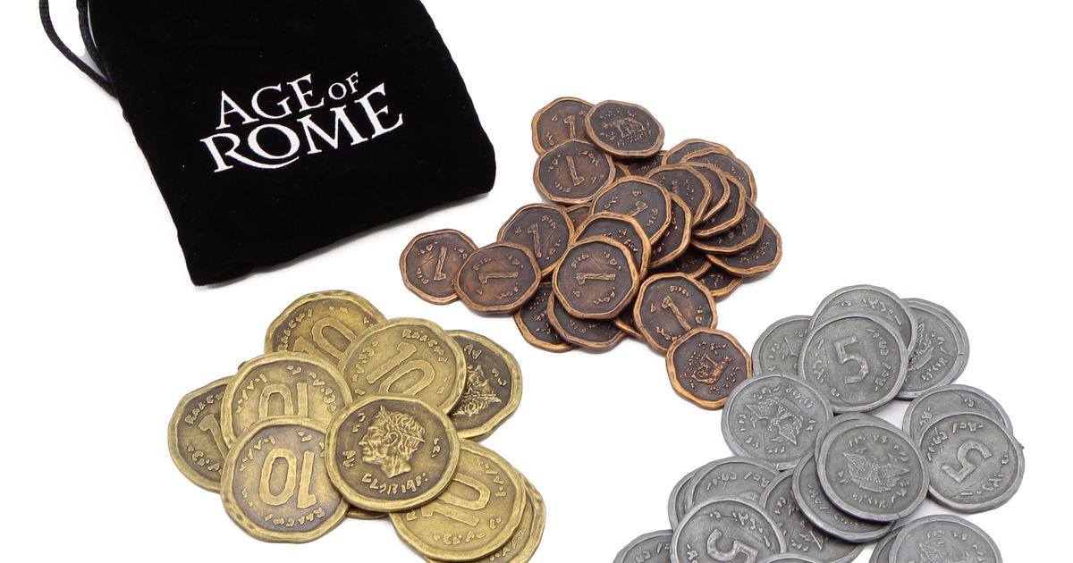 Age of Rome: Metal Coins | Board Game Accessory | BoardGameGeek