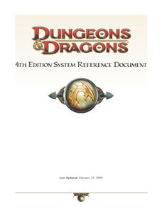 Dungeons & Dragons 4th Edition System Reference Document | RPG Item ...