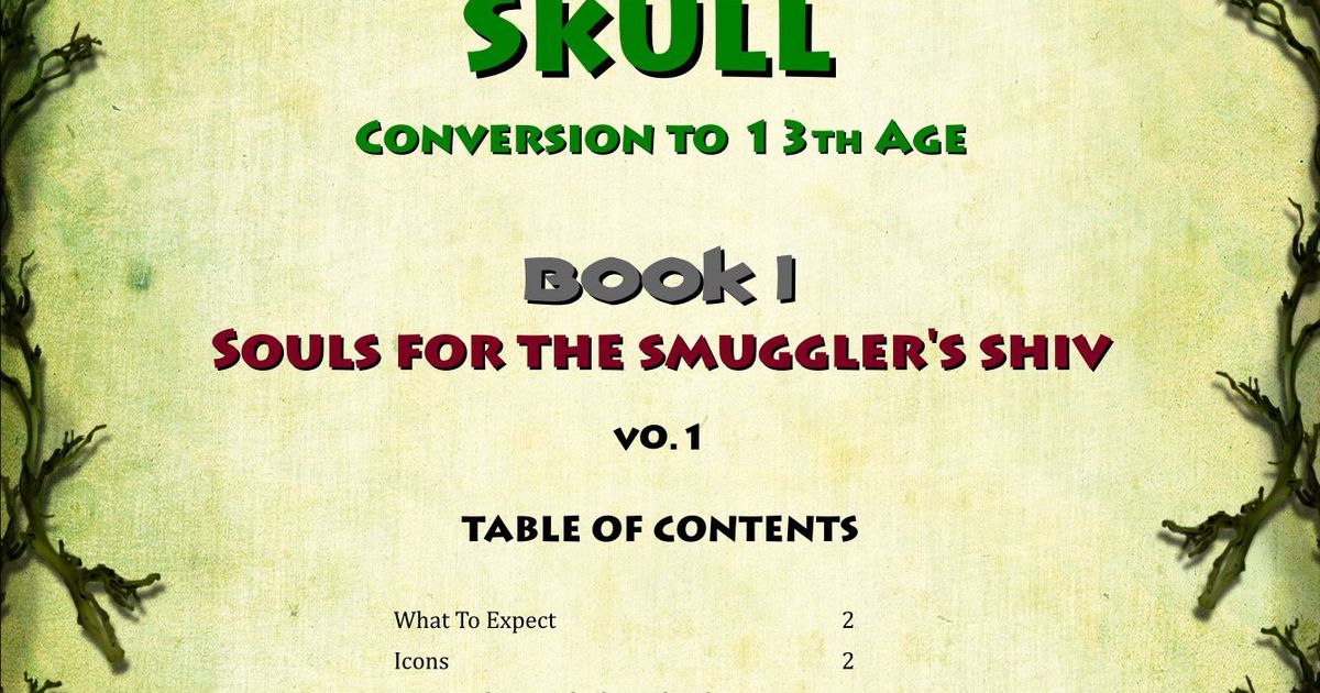 Souls for Smuggler's Shiv: Conversion to 13th Age | RPG Item | RPGGeek