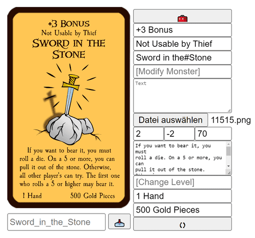 MunchkinEditor to create custom cards | Munchkin
