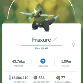 fraxure shiny