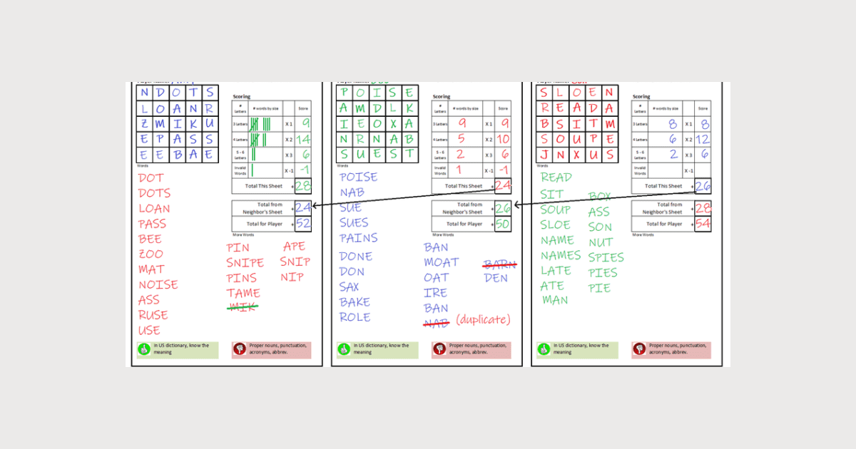 Print and Play: Mark My Words: The Word Search Roll & Write | Juegos ...