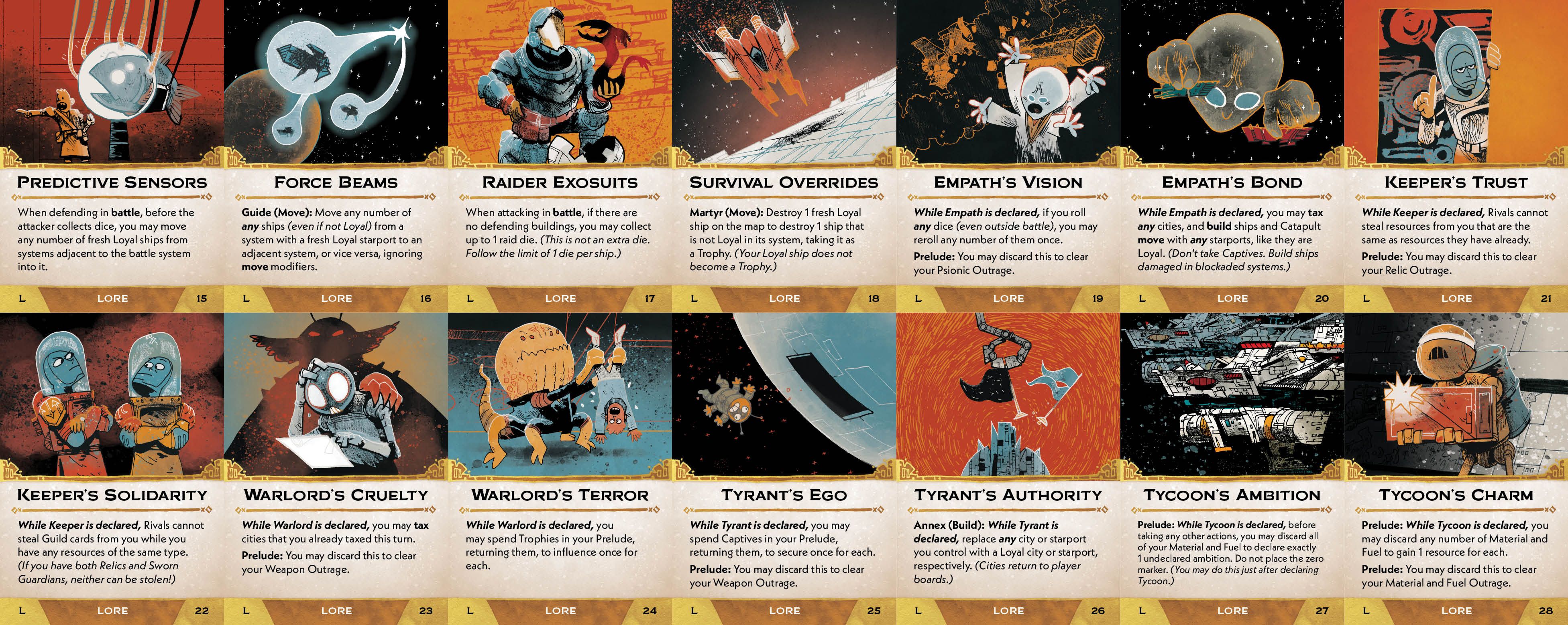 Things in the box | Arcs: Leaders and Lore Pack