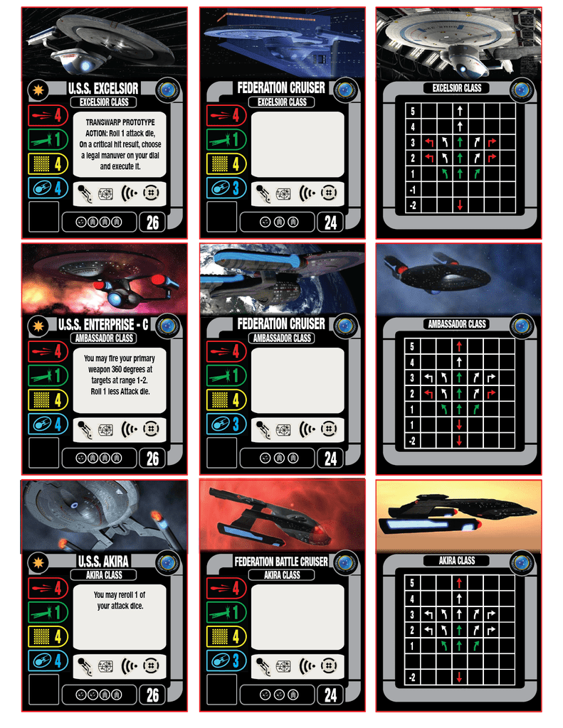 Custom Federation Ship Cards - WIP | Star Trek: Attack Wing