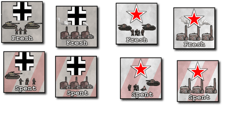 Alternate army and factory tokens | Eastern Front 2