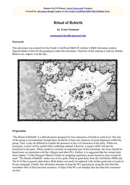 The Ritual of Rebirth | RPG Item | RPGGeek