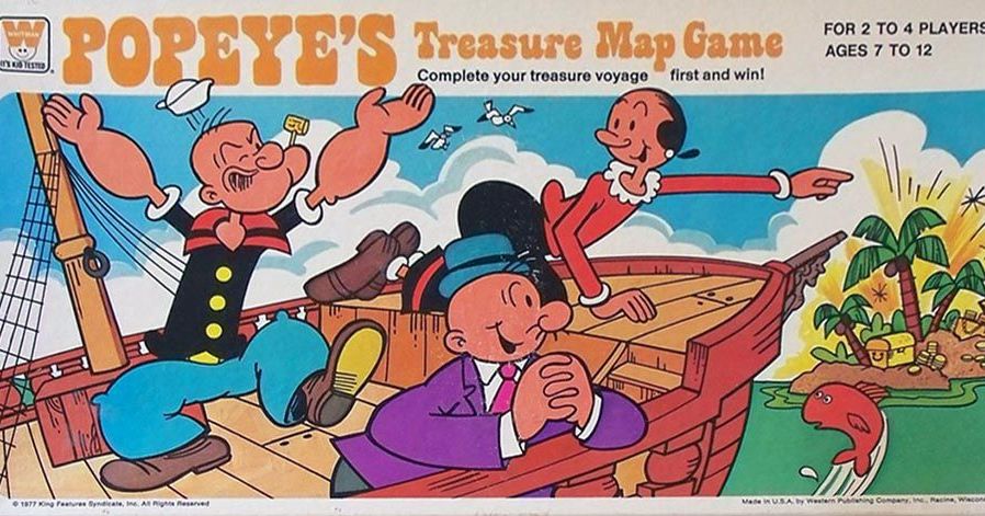 Popeye's Treasure Map Game | Board Game | BoardGameGeek