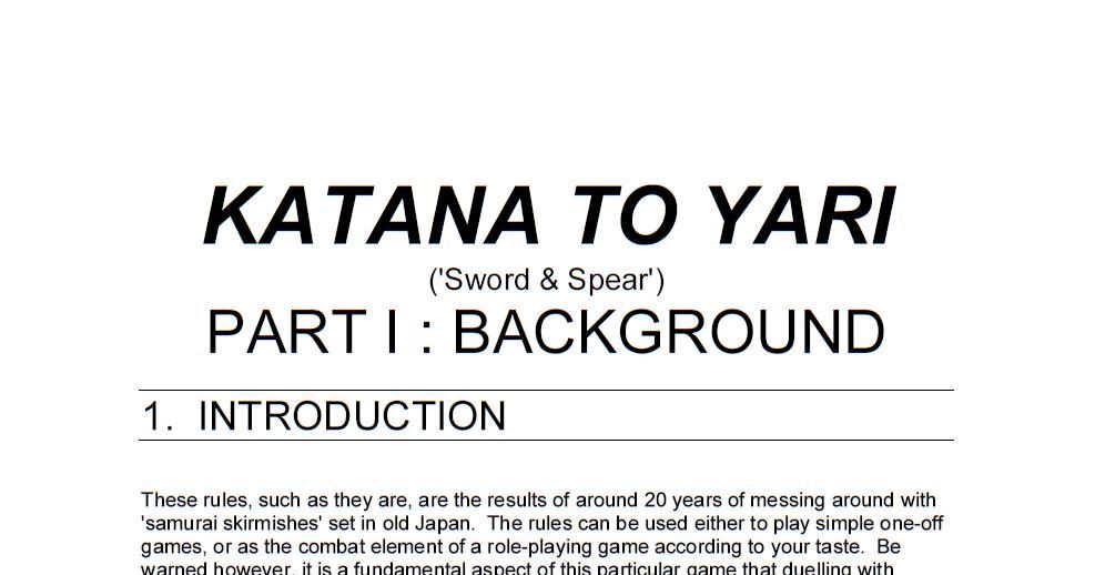 Katana To Yari | Board Game | BoardGameGeek