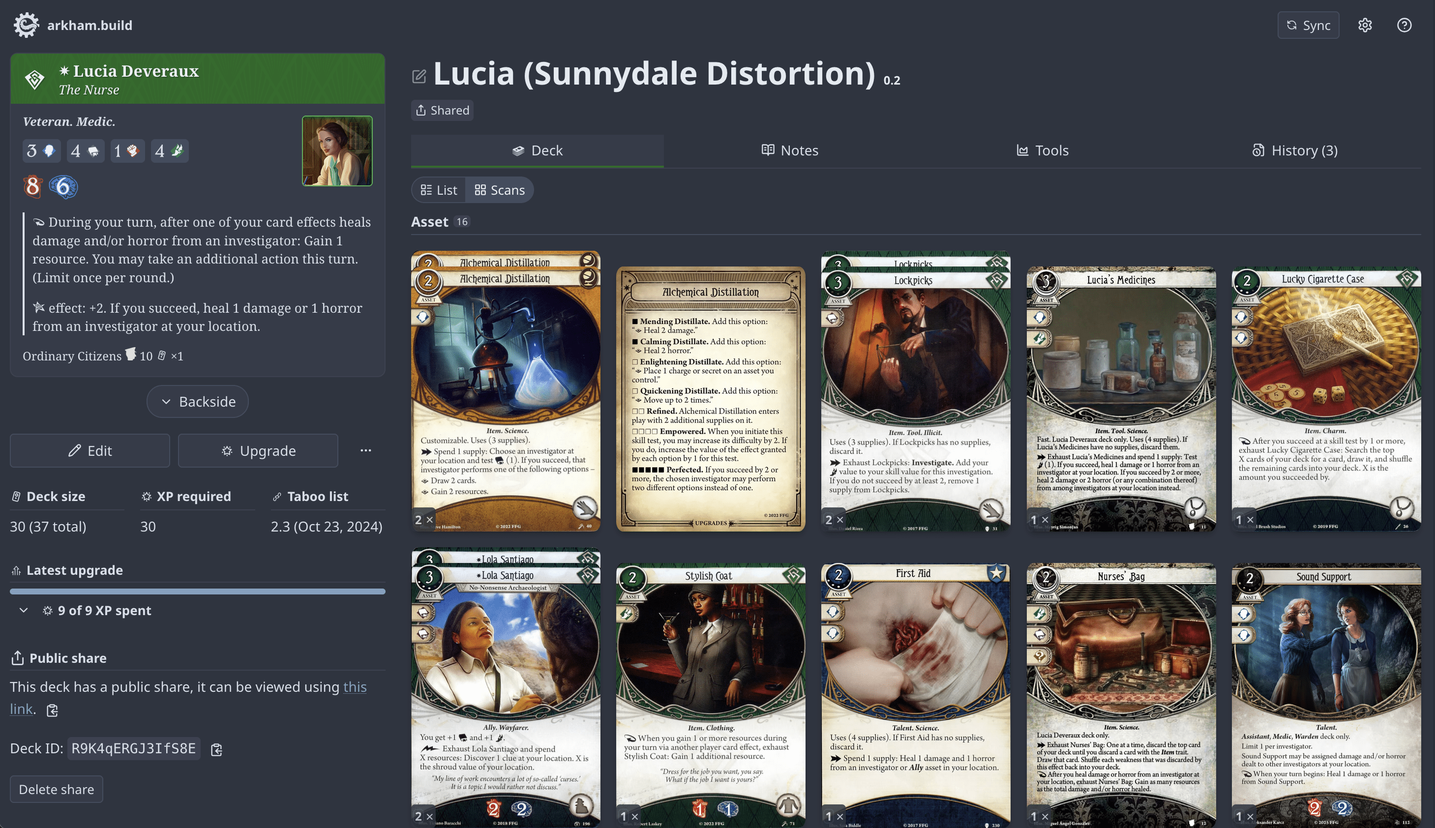 arkham.build: a web deck builder | Arkham Horror: The Card Game