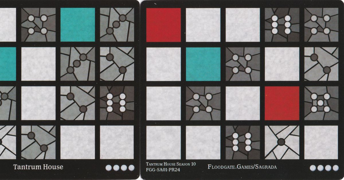 Sagrada: Promo 24 – Tantrum House 2024 Window Pattern Card | Board Game ...
