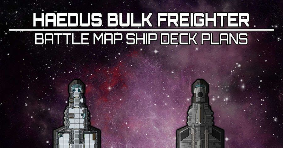 Battle Map Ship Deck Plans: Haedus Bulk Freighter | RPG Item | RPGGeek