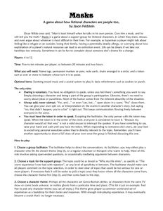 Masks | RPG Item | RPGGeek