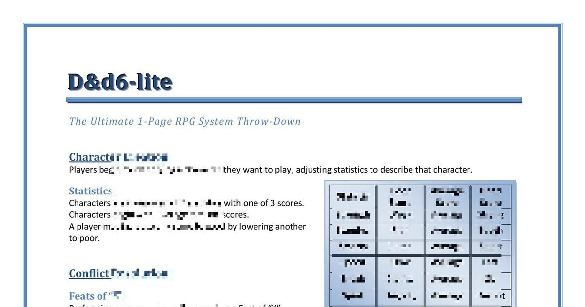 D&d6-lite | RPG Item | RPGGeek