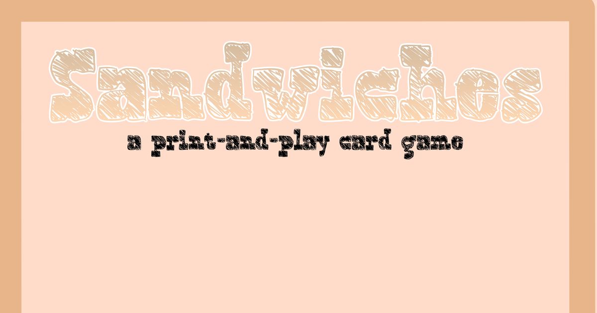 Sandwiches | Board Game | BoardGameGeek