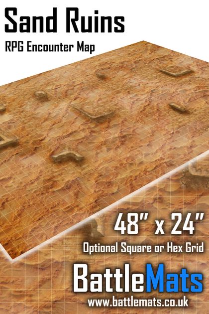 Sand Ruins 48" x 24" RPG Encounter Map | RPG Item | RPGGeek