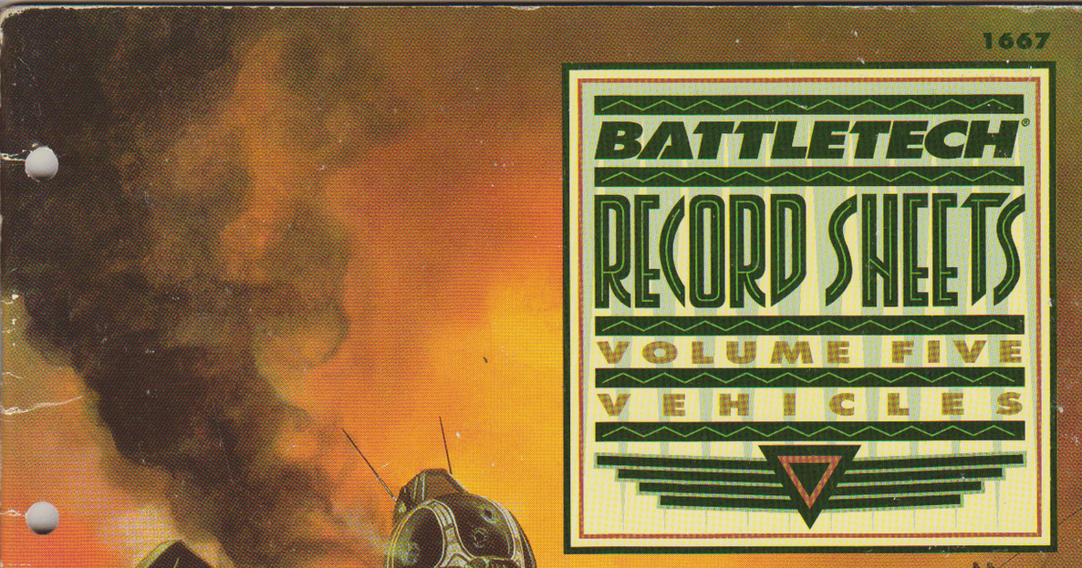 BattleTech Record Sheets Volume Five: Vehicles | Board Game | BoardGameGeek