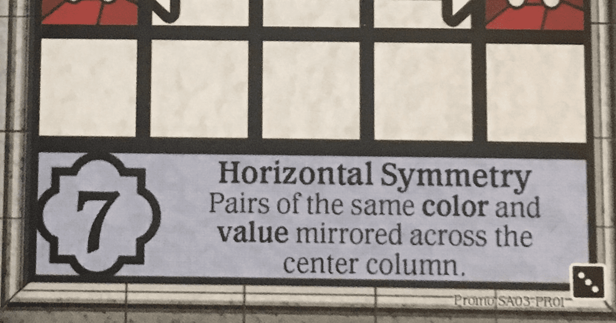 Sagrada: Horizontal Symmetry Promo Card | Board Game | BoardGameGeek